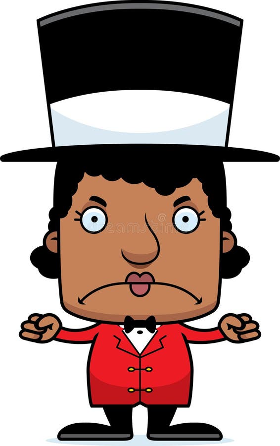 Cartoon Angry Ringmaster Woman Stock Vector - Illustration of clipart ...