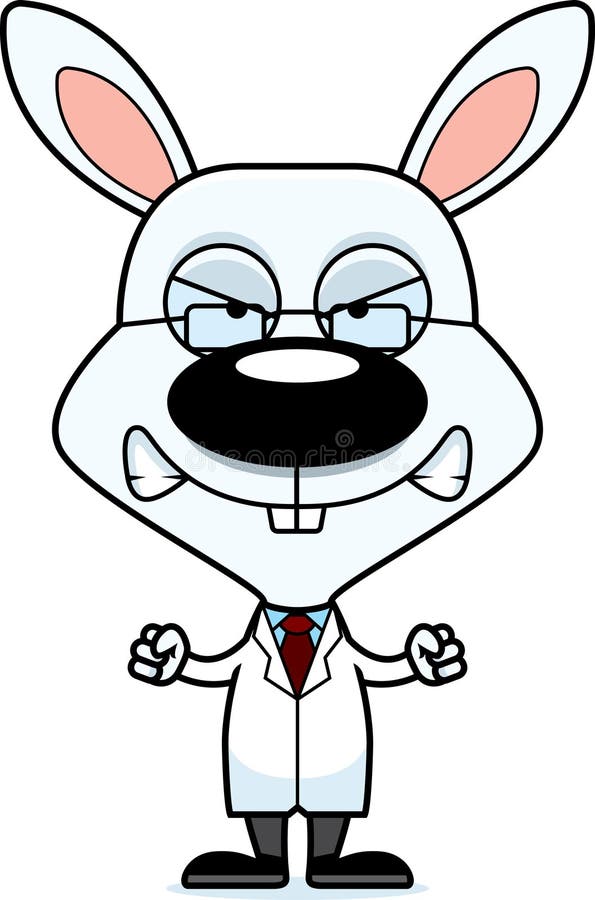Cartoon Angry Scientist Bunny Stock Vector - Illustration of clip ...