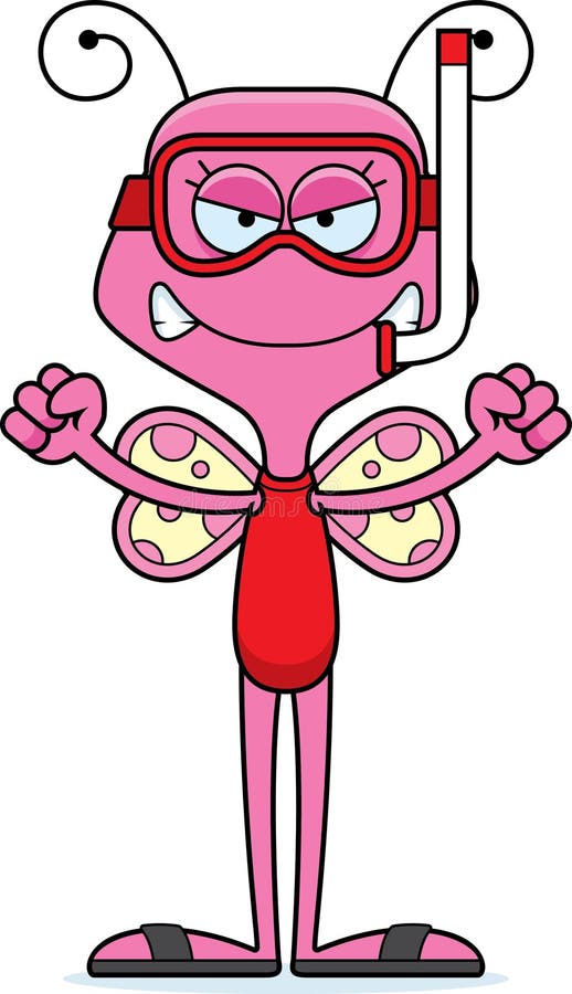 Angry Butterfly stock vector. Illustration of cartoon - 14083658