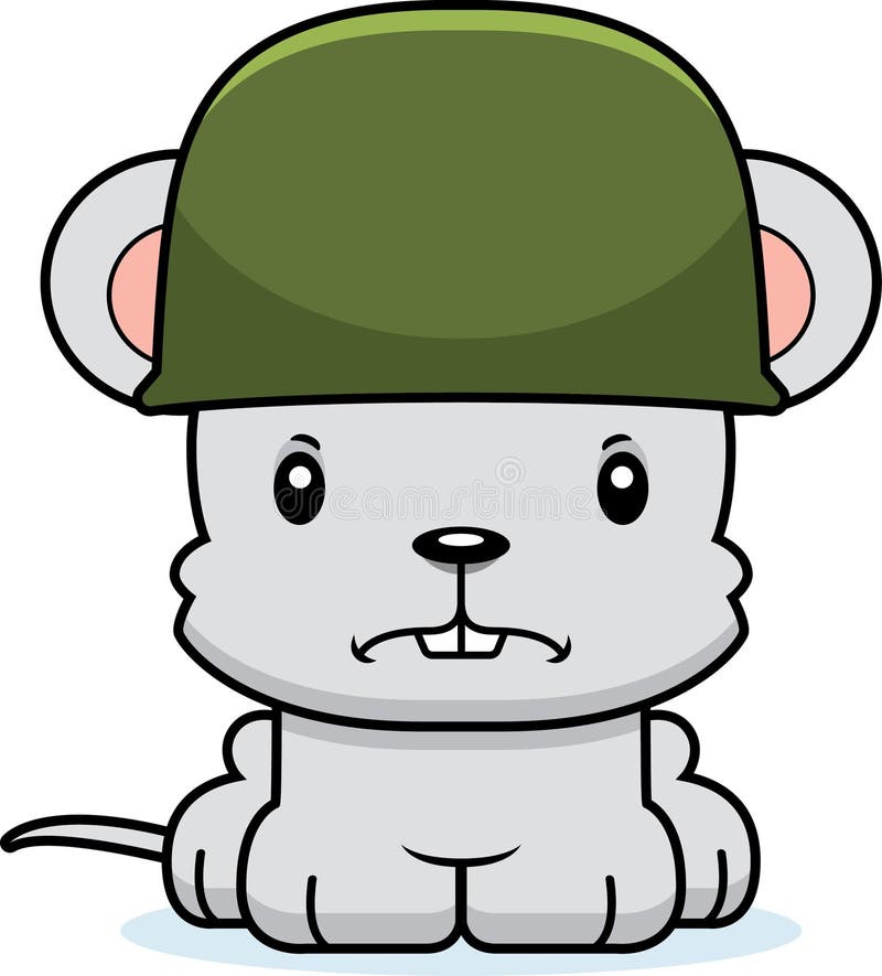 Cartoon Angry Soldier Mouse Stock Vector - Illustration of clip ...