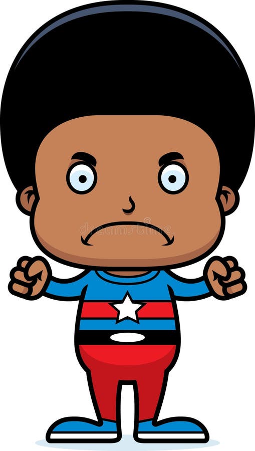 Cartoon Angry Superhero Boy Stock Vector - Illustration of hero, child ...