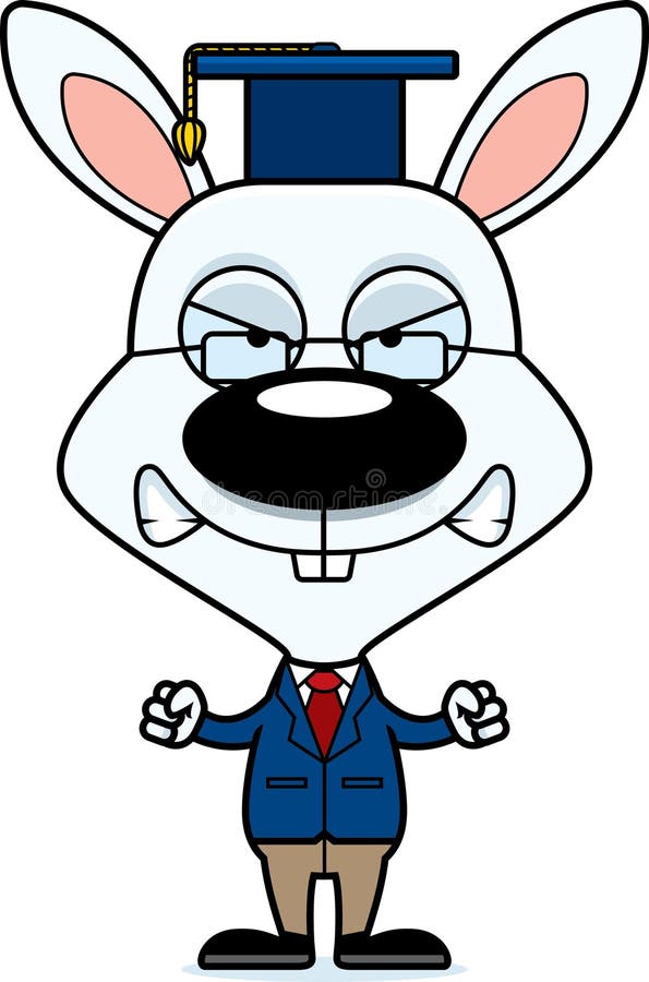Cartoon Angry Teacher Bunny Stock Vector - Illustration of clip, bunny ...