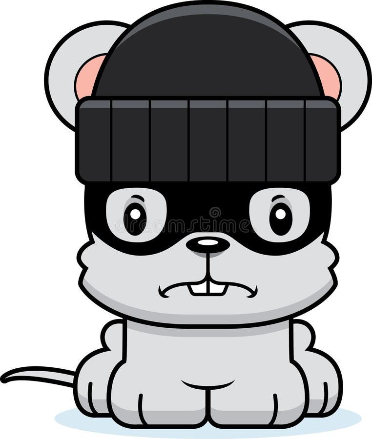 Mouse Thief Stealing Cheese Stock Vector - Illustration of outline ...