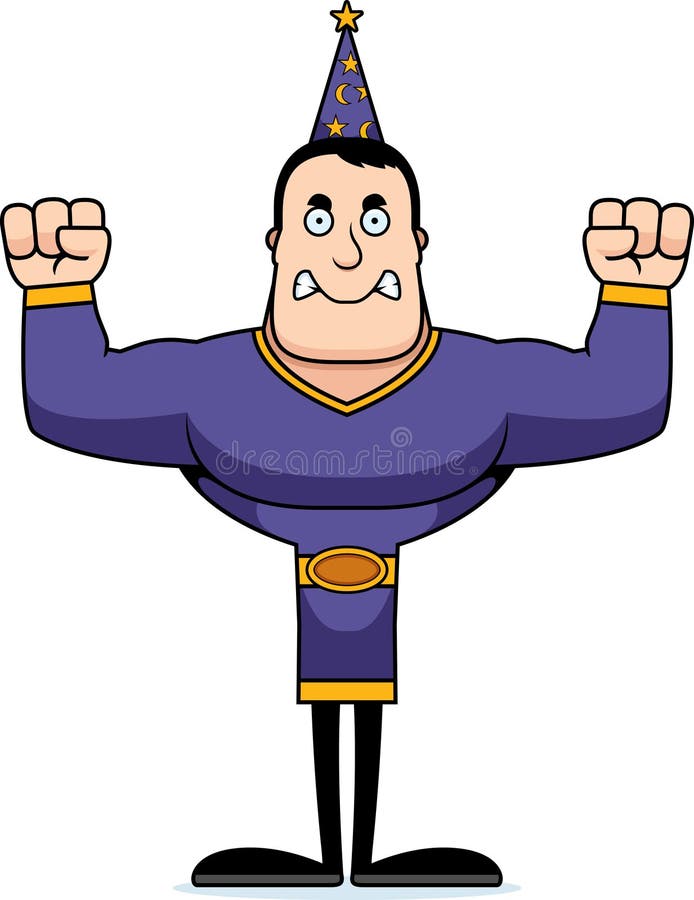 Cartoon Angry Wizard stock vector. Illustration of cartoon - 116223583