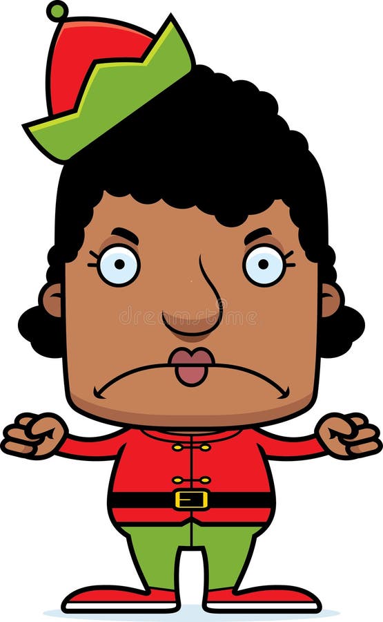 Cartoon Angry Xmas Elf Woman Stock Vector - Illustration of angry ...