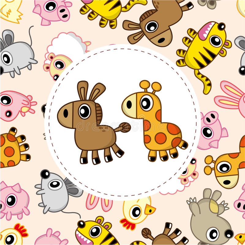 Safari Forest Animal Birthday Card Stock Illustrations – 526 Safari ...