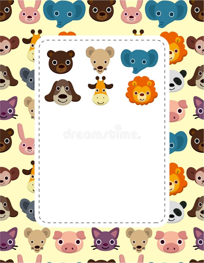 Animal headers stock vector. Illustration of cards, colored - 24164383