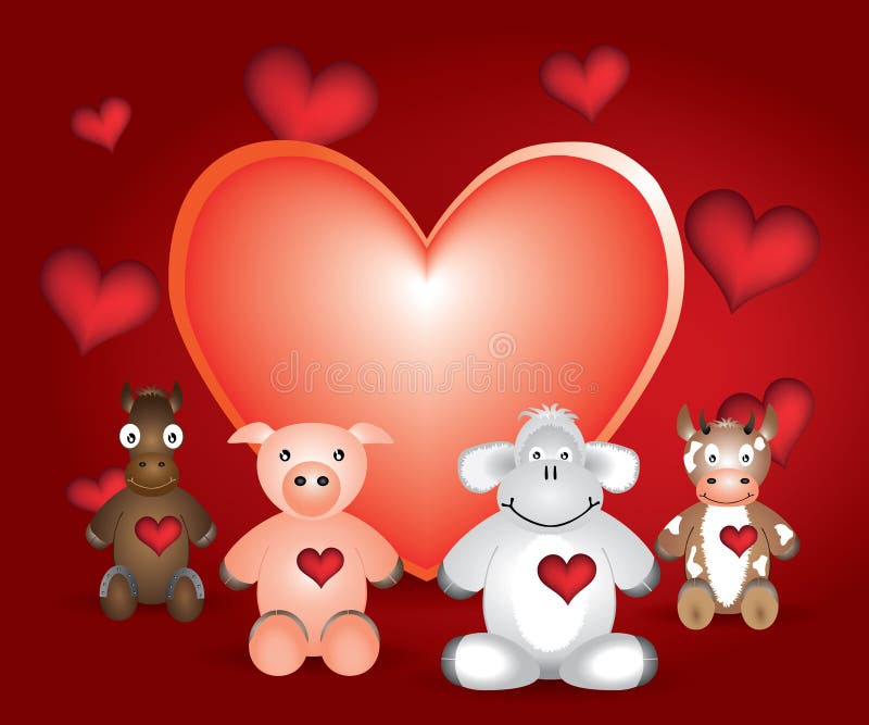 Cartoon Animal Hearts Stock Illustrations – 15,774 Cartoon Animal ...