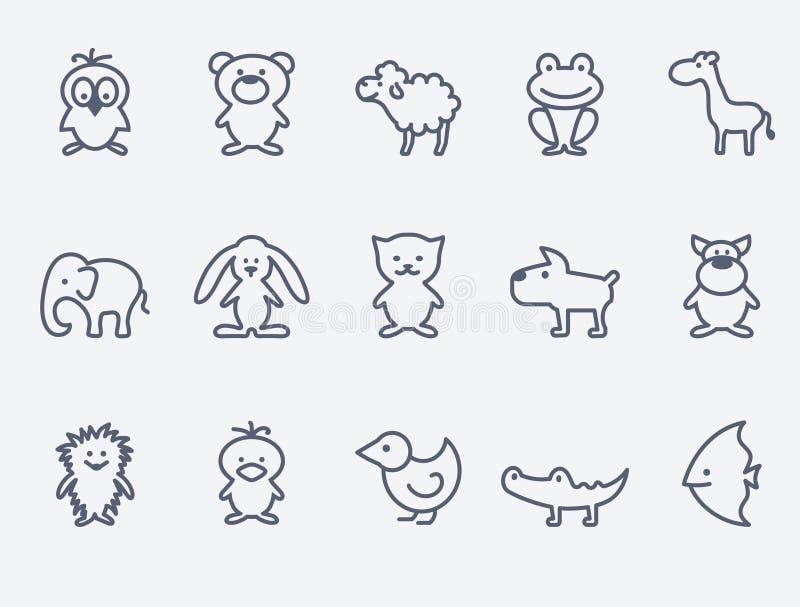 Hand draw animals stock vector. Illustration of lion - 16793629