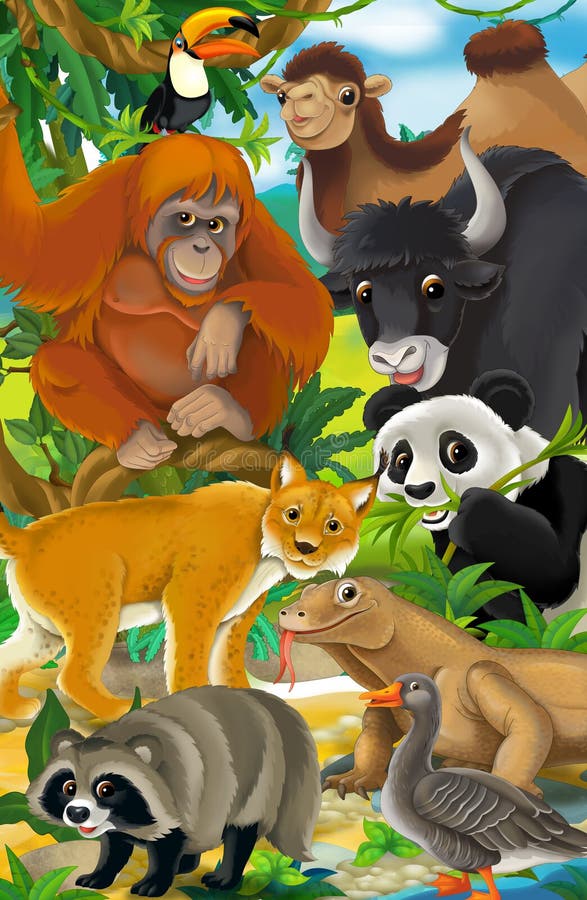 Cartoon Animal - Illustration for the Children Stock Illustration ...