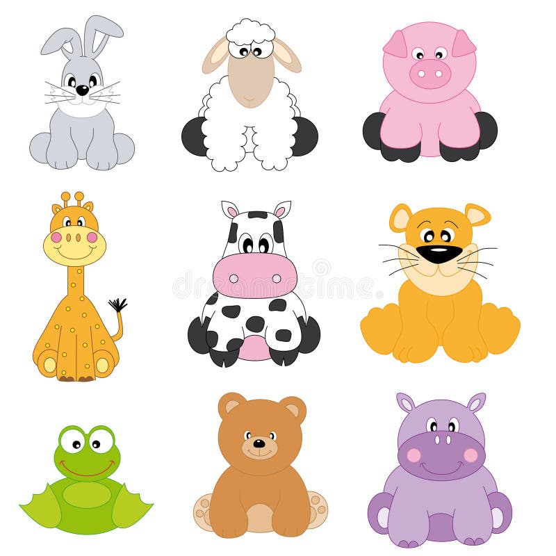 Cartoon animals stock vector. Illustration of amphibian - 17144084