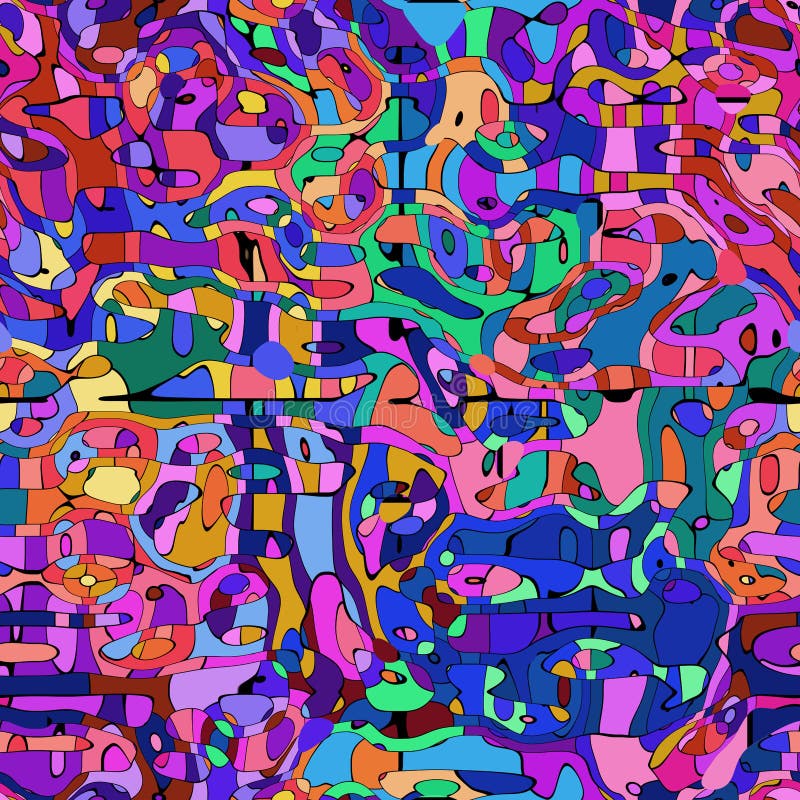 Cartoon Animals Abstract Seamless Generated Hires Texture Stock ...