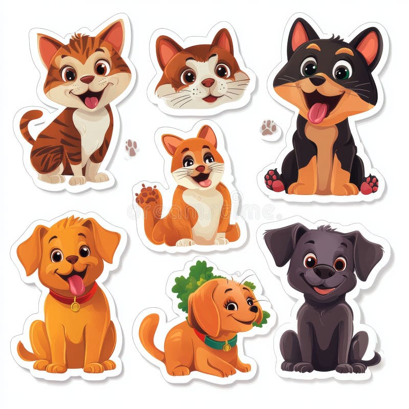 Cartoon Animals that are Eye-catching, Realistic, and Unique. Stock ...