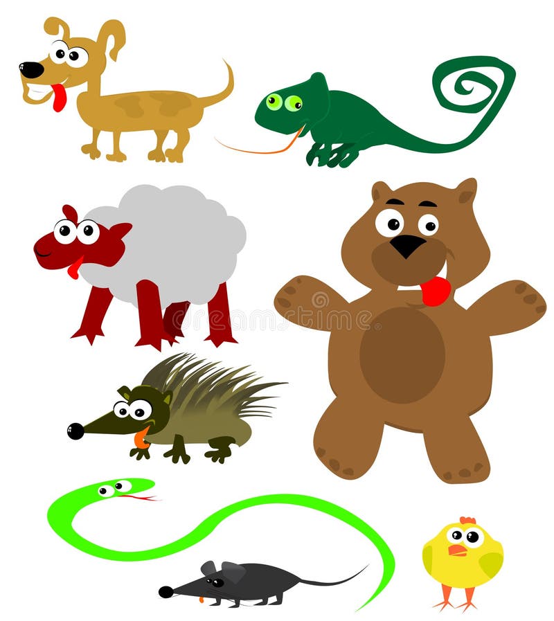 Cartoon animals vector stock vector. Illustration of vector - 5059913