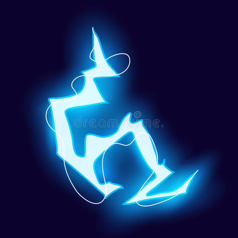 Cartoon Animation of a Lightning Bolt. Stock Vector - Illustration of ...