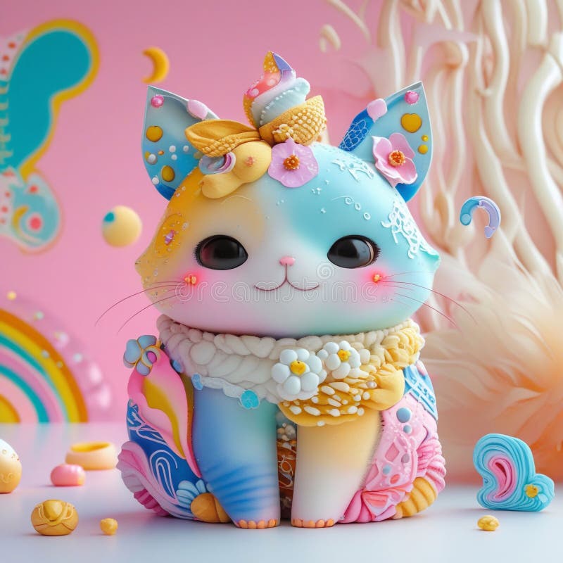 Cartoon Animation Mouse Cat Rabbit Animation Picture Stock Illustration ...