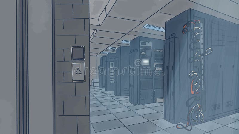 Cartoon Animation Room with 2d Motion Server it Stock Footage - Video ...