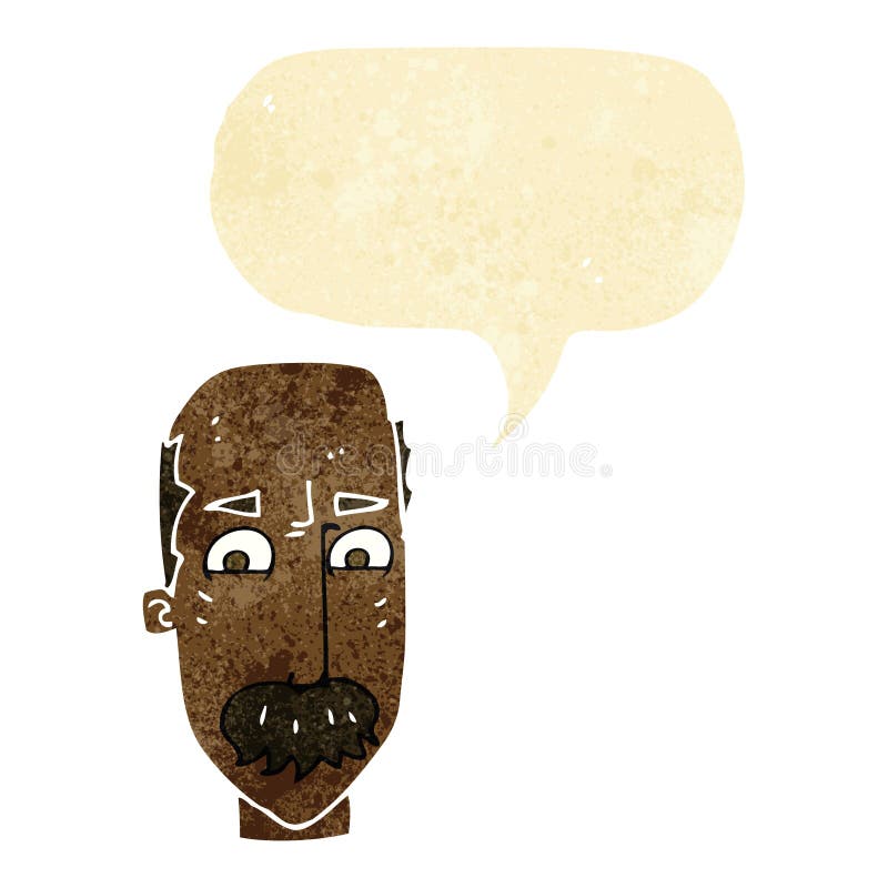 Cartoon Annnoyed Old Man with Speech Bubble Stock Illustration ...