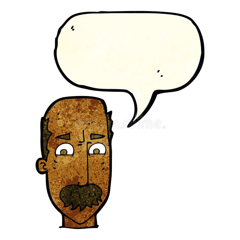 Cartoon Annnoyed Old Man with Speech Bubble Stock Illustration ...