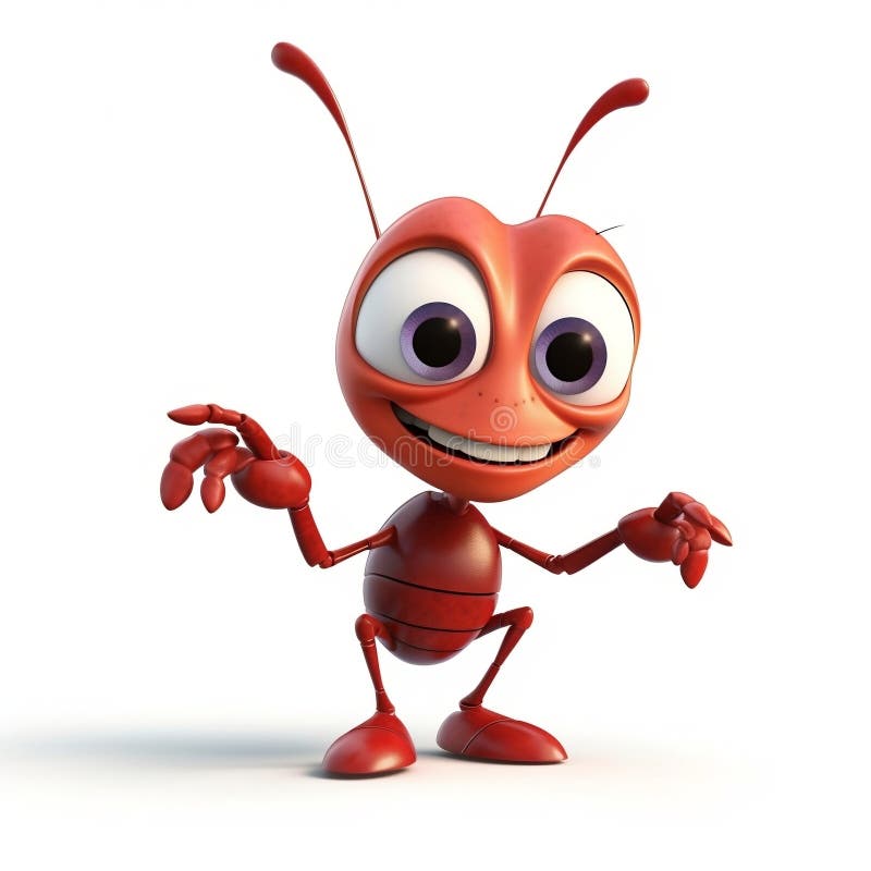 Cartoon Ant Character (Cute). Generative AI Stock Illustration ...