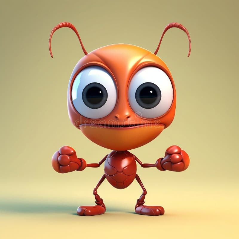 Cartoon Ant Character (Cute). Generative AI Stock Illustration ...