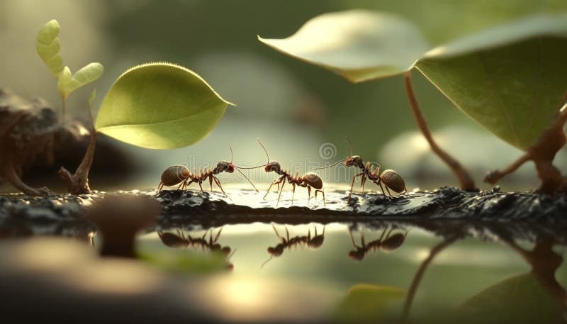 Cartoon Ants Colony Working Together Stock Photo - Image of teamwork ...