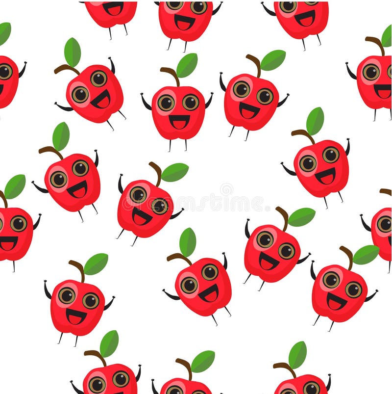 Cartoon apple character stock vector. Illustration of emotion - 81943186