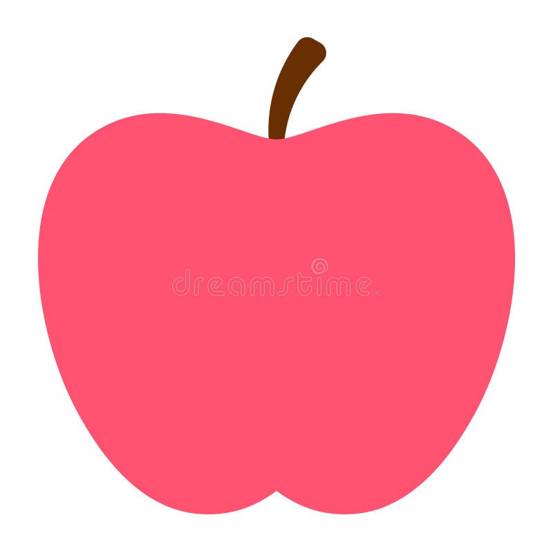 Cartoon Apple Icon Isolated on White Background Stock Vector ...