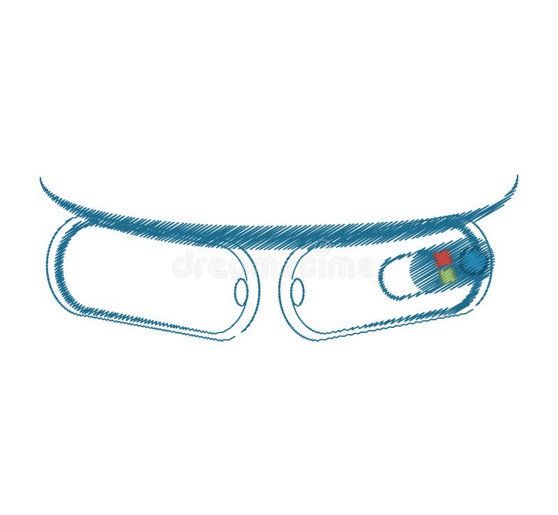 Cartoon Ar Glasses Virtual Reality Device Technology Stock Illustration ...