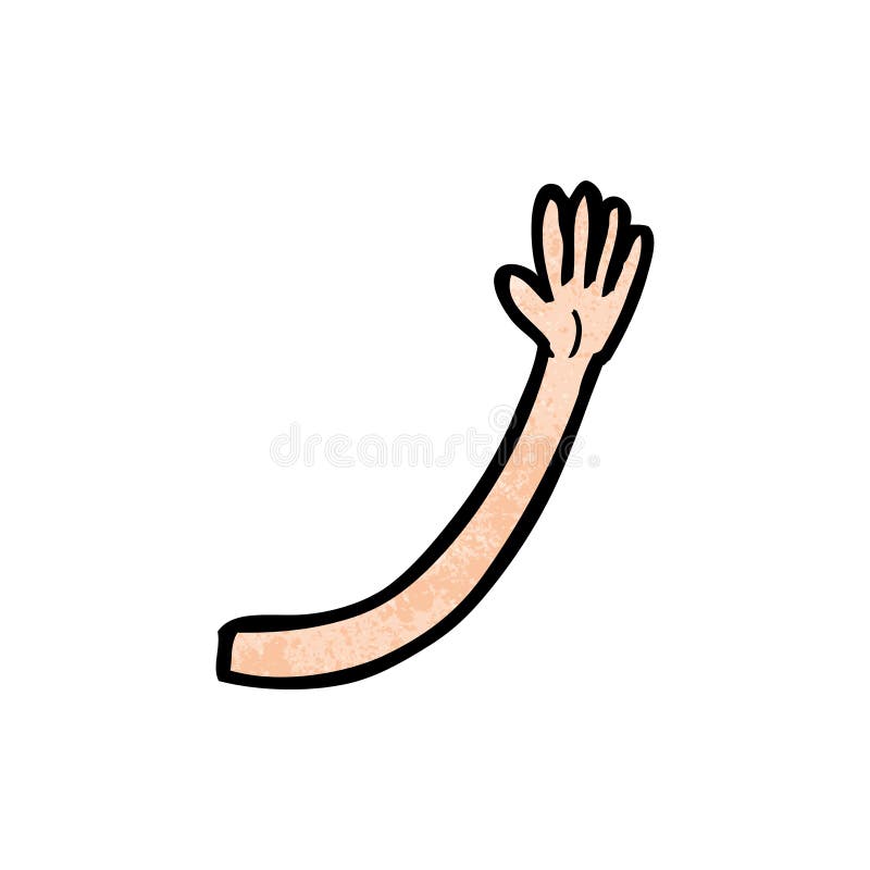 Cartoon arm stock vector. Illustration of line, quirky - 38009672