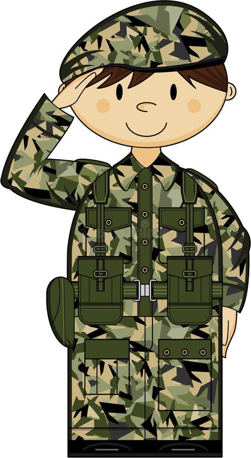 Cartoon Army Soldier stock vector. Illustration of people - 95010338