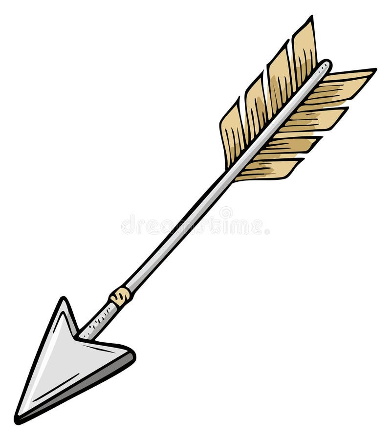 Cartoon Arrow Illustration. Generative AI Stock Vector - Illustration ...