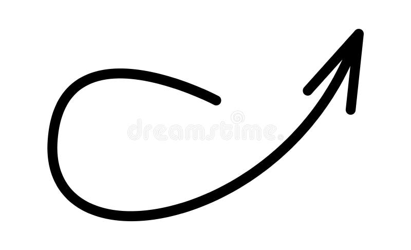 Cartoon Arrow Flat Icon Line Points in Particular Direction Stock ...