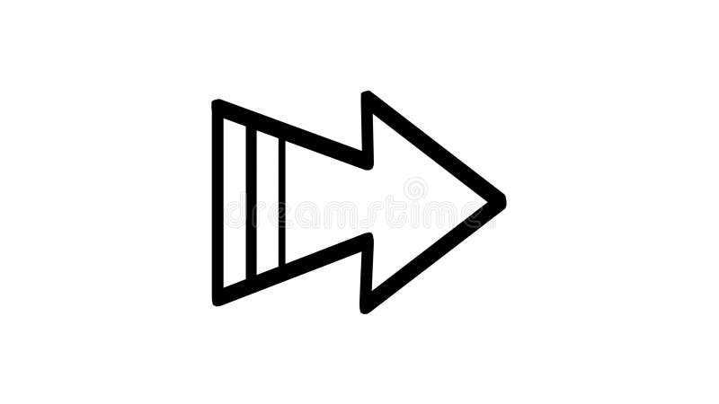 Cartoon Arrow Hand Drawn with Marker, Simple Doodle Stop Motion ...