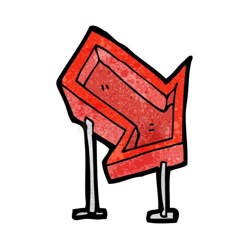 Cartoon arrow sign stock vector. Illustration of hand - 38058520