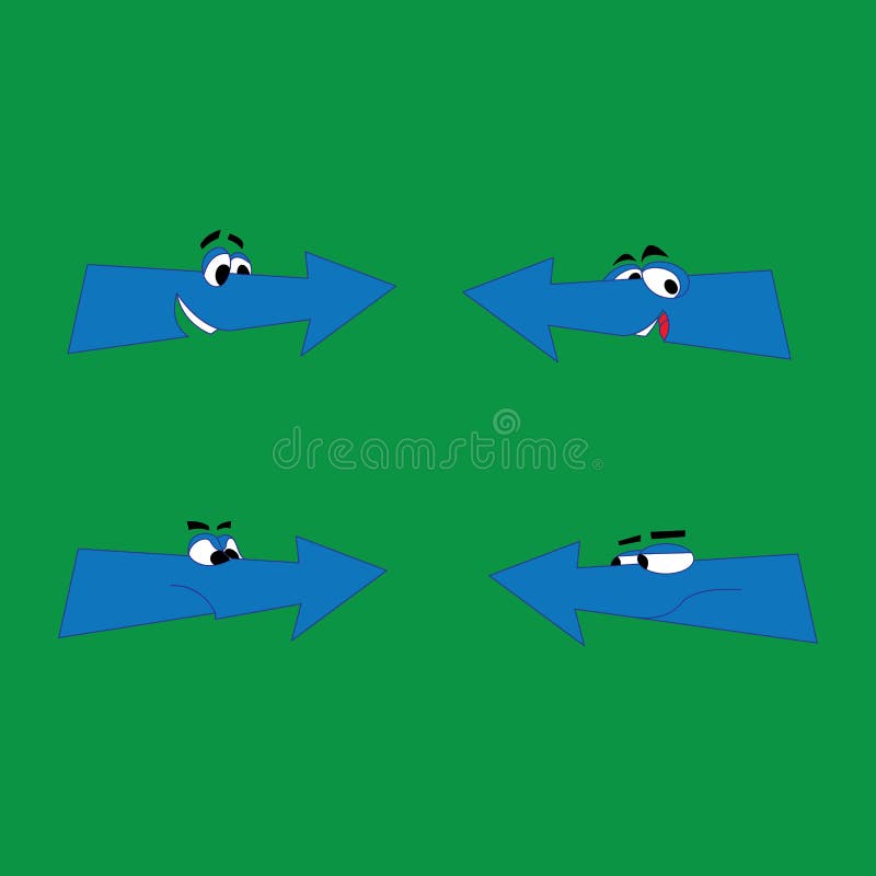Cartoon Arrows the Direction of Movement Stock Vector - Illustration of ...