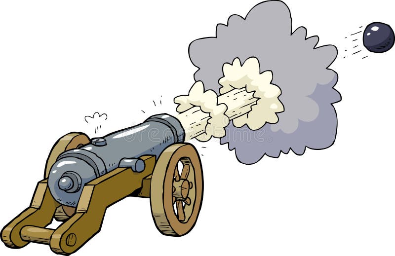 Cartoon artillery cannon stock vector. Illustration of cartoon - 66462870