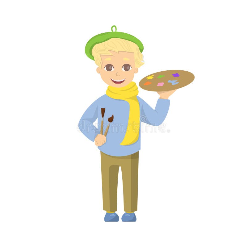 Cartoon artist. stock vector. Illustration of color, artist - 92034627