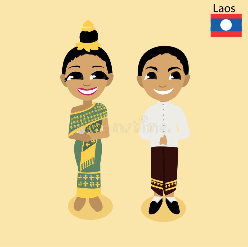 Cartoon ASEAN Laos stock vector. Illustration of culture - 45168917