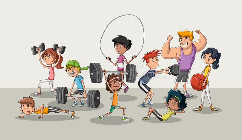 Crossfit Cartoon Sticking To Fitness Resolutions | Animated Gym