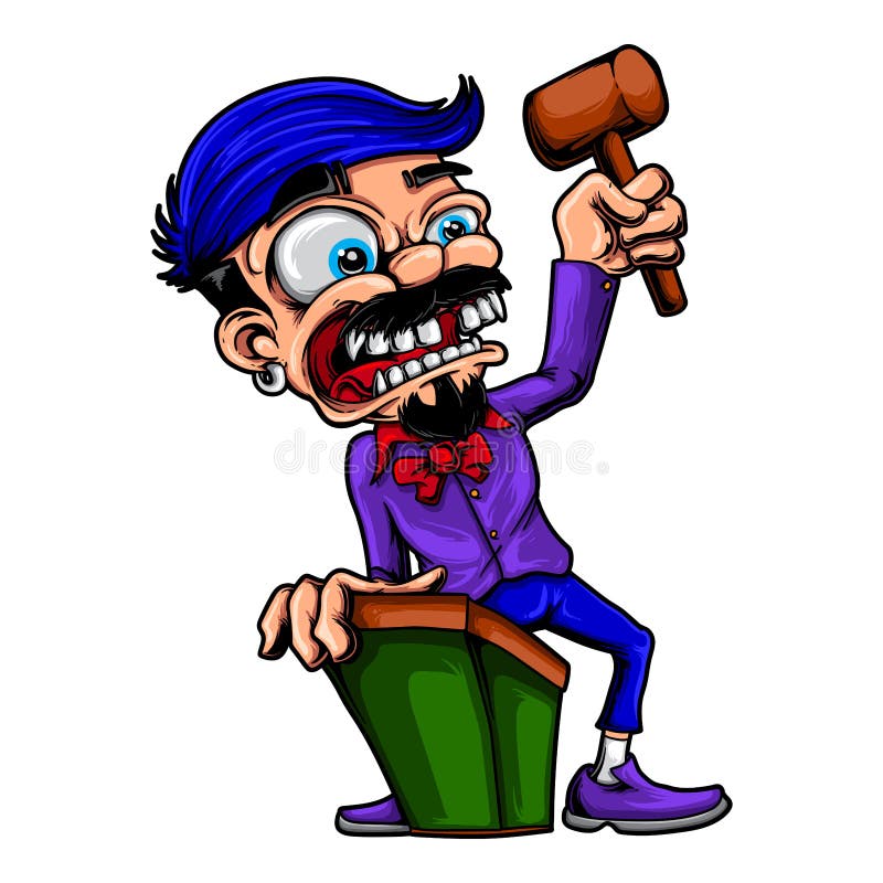 Cartoon auction manager stock vector. Illustration of artwork - 257830899