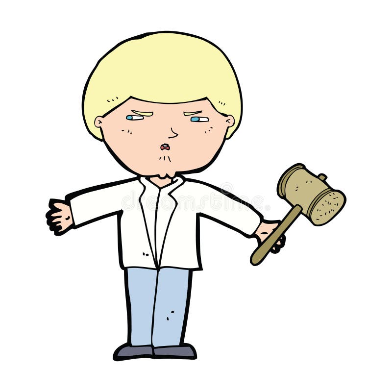 Cartoon Auctioneer stock illustration. Illustration of head - 11226330