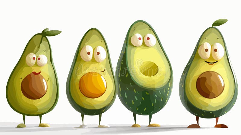 Cartoon Avocado Vector Illustration for Creative Projects and Designs ...