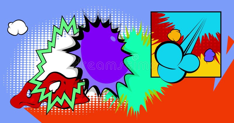 Cartoon Awesome Background Animation, Comic Book Backdrop Video. Stock ...