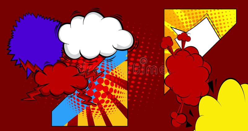 Cartoon Awesome Background Animation, Comic Book Backdrop Video. Stock ...