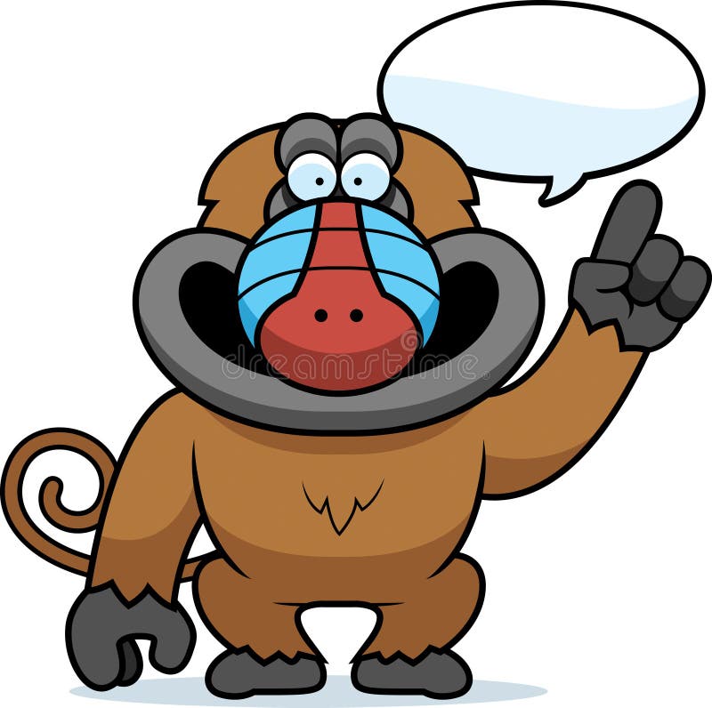 Cartoon Baboon Talking stock vector. Illustration of graphic - 47478640