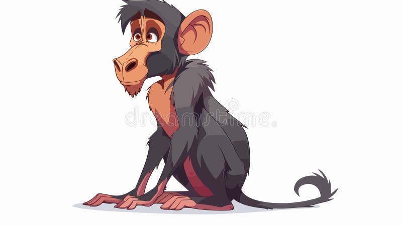 Cartoon Baboon Vector Illustration for Creatives and Designers Stock ...