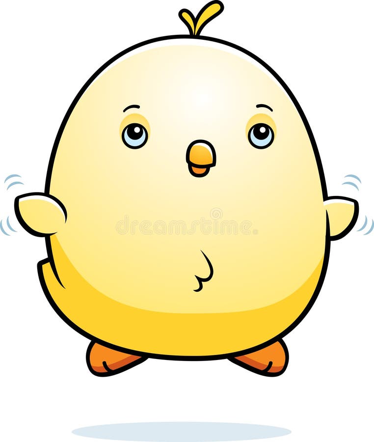 Cartoon Baby Chicken Fly stock vector. Illustration of chick - 47400046