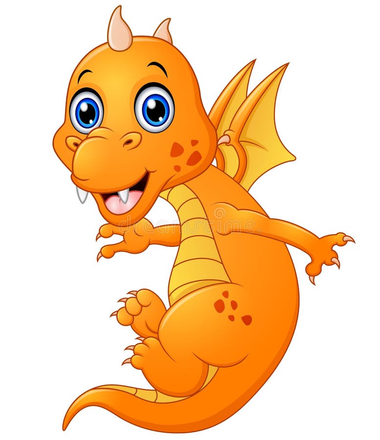 Cartoon baby dragon stock vector. Illustration of breath - 16747488