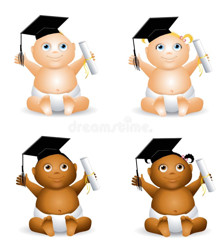 Cartoon Baby Graduate Stock Illustrations – 577 Cartoon Baby Graduate ...